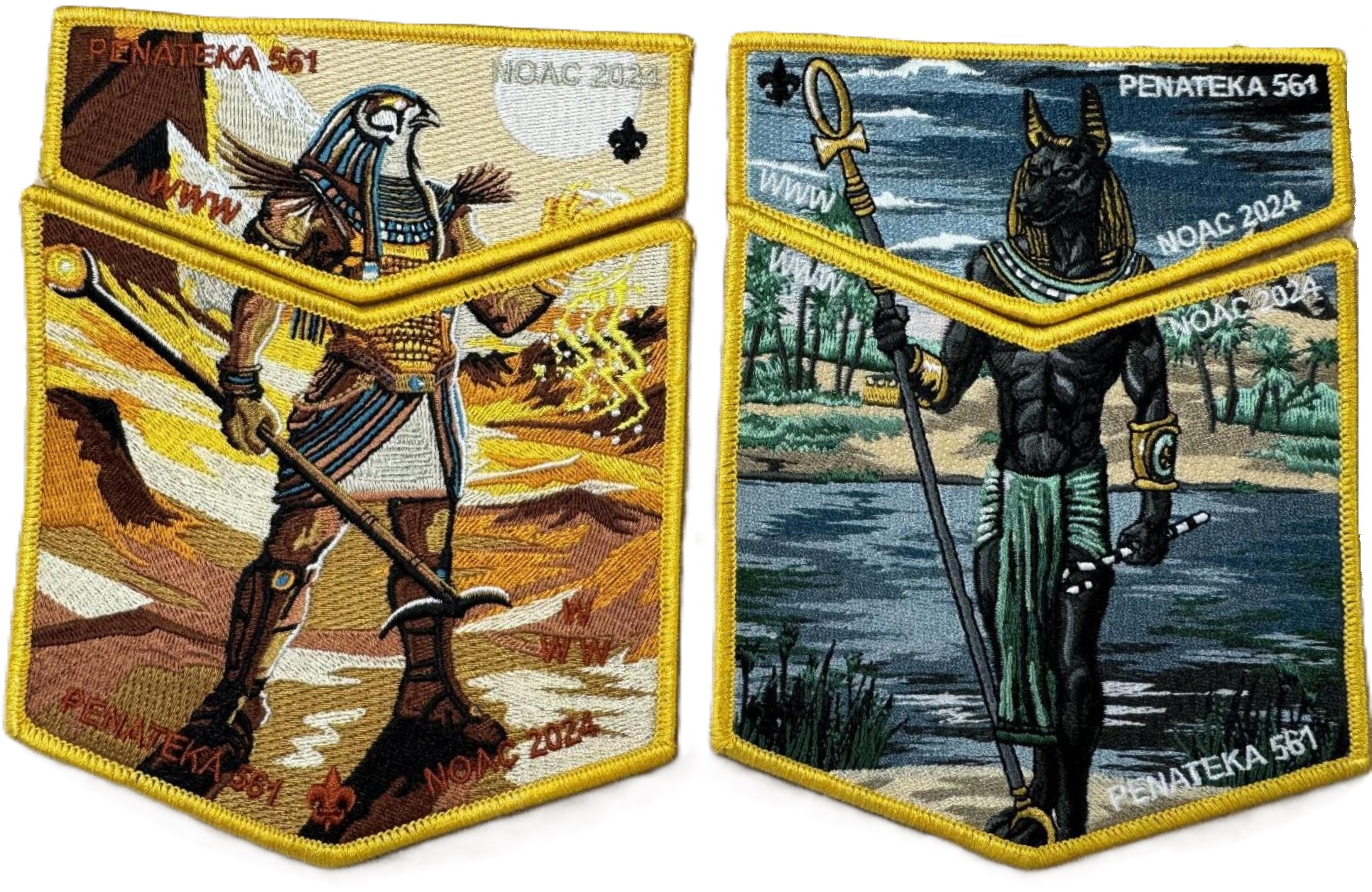 2024 NOAC Fundraiser Patch Set (Ra & Anubis)